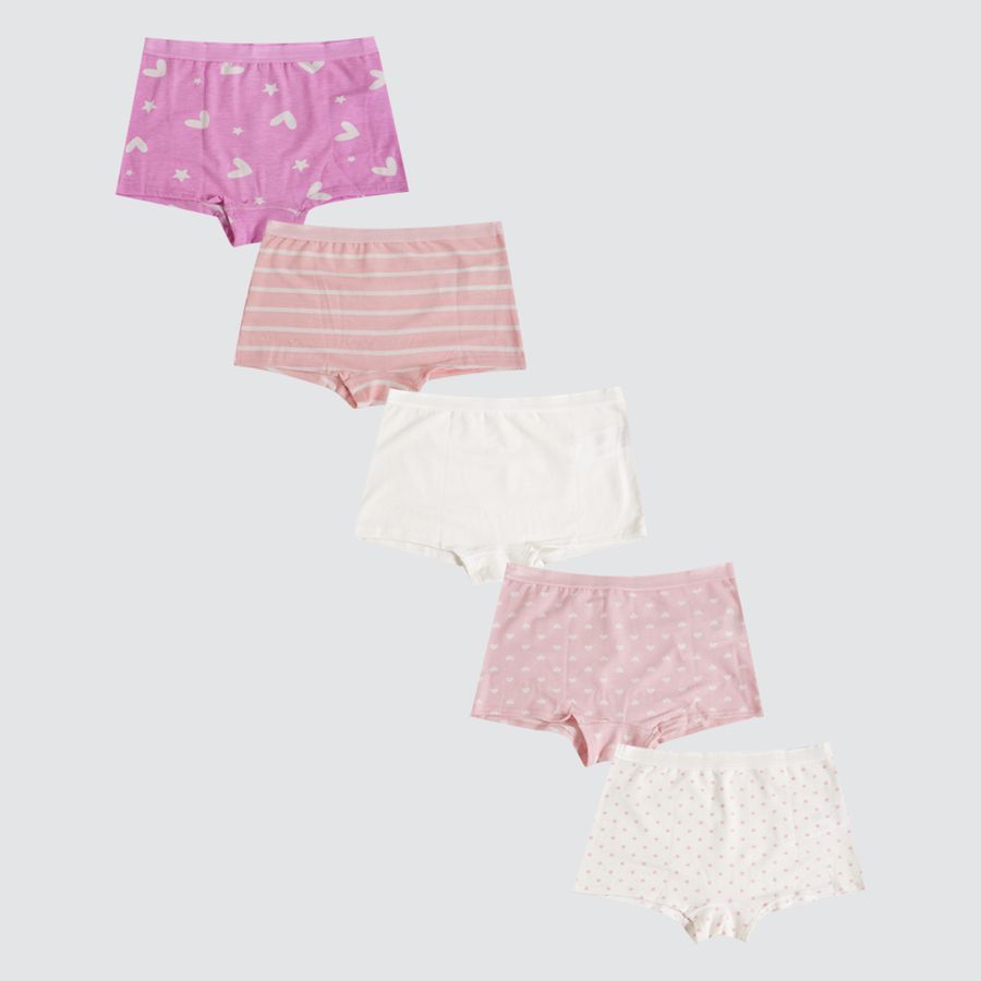 Pack x5 de boxers para niña con diseños - Ostu
